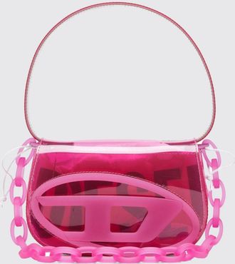 Diesel Mini-Schultertasche 1DR aus transparentem PVC mit Oval-D-Logo