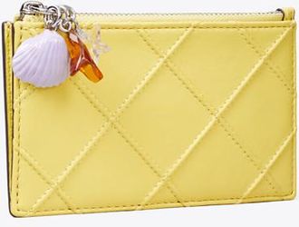 Tory Burch Damen Fleming Kartenetui mit Anh&auml;nger und Rei&szlig;verschluss