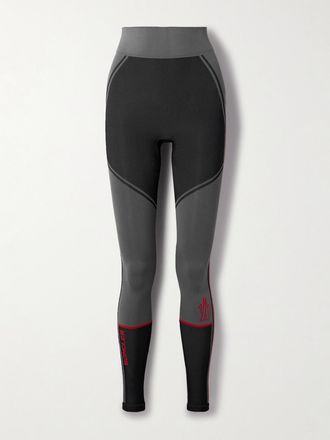 Moncler Leggings Aus Stretch-strick - Schwarz