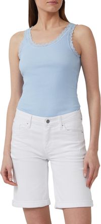 s.Oliver Geripptes Slim-Fit-Tanktop mit Spitze
