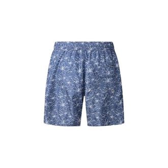 Fa&ccedil;onnable Short de bain &agrave; motif floral &agrave; logo