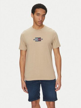 Tommy Hilfiger T-Shirt Flag Box MW0MW38636 Beige Regular Fit