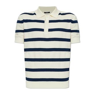 Balmain Baumwoll-Marini&egrave;re-Polohemd - - Tops - Herren - Beige - M