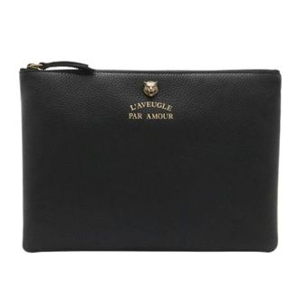 Gucci Pre-owned Sac bandouli&egrave;re en cuir Animalier T&ecirc;te de Tigre - Homme - Pre-owned - Noir - Taille: ONE Size