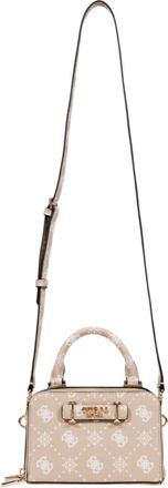 Guess Femme, Sacs, Beige, Taille: ONE Size Mini Satchel avec des détails dorés