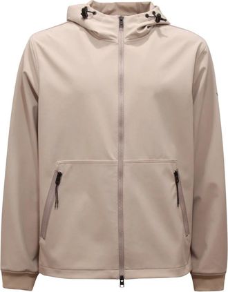 Woolrich Homme, Vestes, Beige, Taille: XL Soft Shell Full-Zip Sweat &agrave; capuche