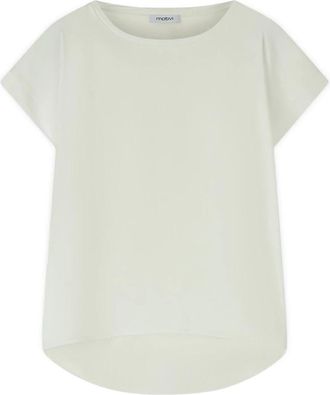 Motivi Zweistoffiges T-Shirt - - Tops - Damen - Wei&szlig; - M