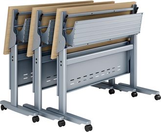 Generic Mobiler Klapptisch, klappbarer Konferenztisch mit Rollen, mobiler Klapptisch f&uuml;r Meetings, Verhandlungen und Verkaufsgespr&auml;che, 3er-Pack, 55,1 x 23,6 