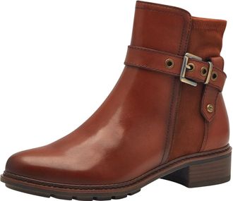 Tamaris Damen Stiefelette Blockabsatz bequem; COGNAC, EU 36