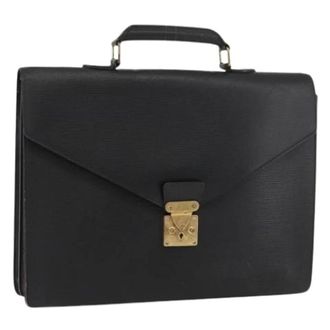 Louis Vuitton Sac Business Vintage en Cuir Epi Pre-owned - Femme - Pre-owned - Noir - Taille: ONE Size