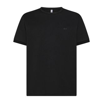 Sun 68 Homme, Tops, Noir, Taille: S T-shirt en coton &agrave; manches courtes