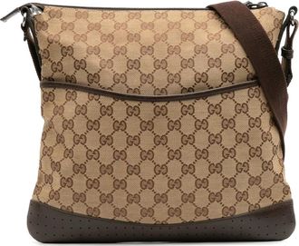 Gucci Hobo Bags - GG Canvas Crossbody - Gr. unisize - in Braun - f&uuml;r Damen