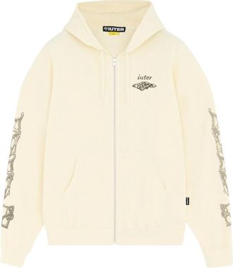 Iuter Iuter, Homme, Sweatshirts et sweats &agrave; capuche, Blanc, Taille: 2XL Felpa Zip Bijoux Waffle