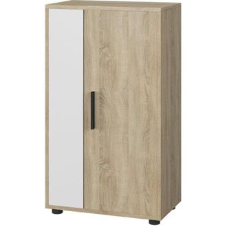 Vicco commode Berno, Sonoma/blanc, 50.1x87.3cm avec 2 compartiments