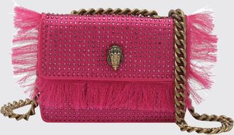 Kurt Geiger Mini sac Kensington en satin avec franges en cristal