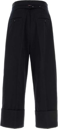 Thom Browne Navy Exterior: Cotton Pantaloni Trousers
