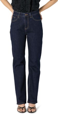 The Drop Janine Slim Straight Leg Jeans, Dunkles Indigo, 58