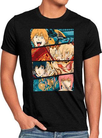 style3 Devil Hunters Herren T-Shirt denji Man Anime Manga Cosplay Chainsaw Devil, Gr&ouml;&szlig;e:XXL
