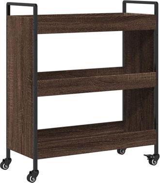 vidaXL Vidaxl - Chariot de cuisine ch&ecirc;ne marron 70x30x82 cm bois ding&eacute;nierie