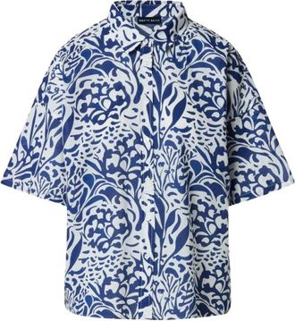 North Sails Femme, Blouses et Chemises, Multicolore, Taille: 42 FR Boxy Cotton Muslin Shirt