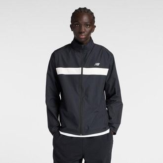 New Balance Homme Sport Essentials Jacket en Noir, Polytiss&eacute;, Taille XL