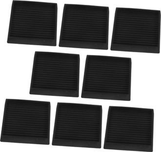 NUOBESTY 8 St&uuml;ck Quadratische Gummi M&ouml;bel-Pads rutschfest M&ouml;belrollen Untersetzer f&uuml;r M&ouml;belbeine Schutz f&uuml;r Teppich und Hartb&ouml;den M&ouml;belgleiter F&uuml;&szlig;e Stopper f&uuml;r