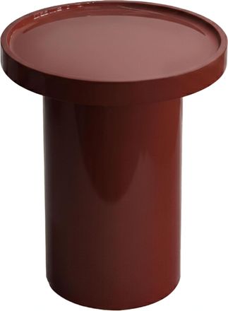 Oviala Couchtisch, rund, 40 cm, MDF, lackiert, Bordeauxrot