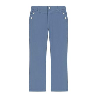 2-Biz Femme, Pantalons, Bleu, Taille: 44 FR Cropped Pantalons