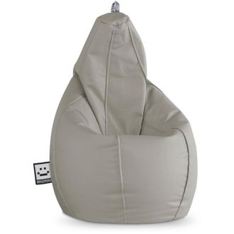 Happers Happers - Pouf Poire Similicuir Indoor GrIs Clair xl