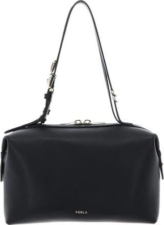 Furla Cuir sac &agrave; main sac &agrave; &eacute;paule Double Boston Bag Nero noir