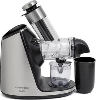 Riviera & Bar riviera&bar Extracteur de Jus Horizontal - Vis Céramique à Extraction Lente, Clapet Anti-Goutte, Panneau Tactile, Éléments Lave-Vaisselle - 200W, Arge