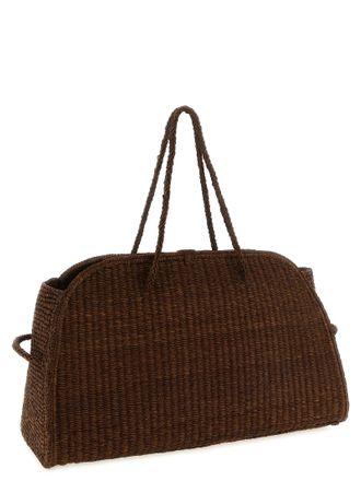 Jacquemus Womens Braided Raffia Tote Brown