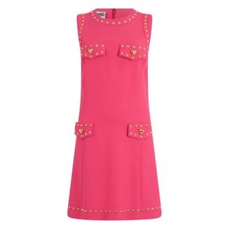 Moschino Robe courte sans manches avec poches - Femme - Robes - Rose - Taille: 38 FR