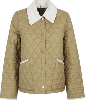 Barbour Femme, Vestes, Beige, Taille: 38 FR Icons Cropped Liddesdale Quilted Jacket