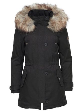 Only Damen Parka Mantel onlSIRI OTW, Gr. 34 (Herstellergr&ouml;&szlig;e: XS), Schwarz (Black)