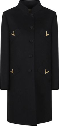 Valentino Garavani Manteau Au Genou - Noir