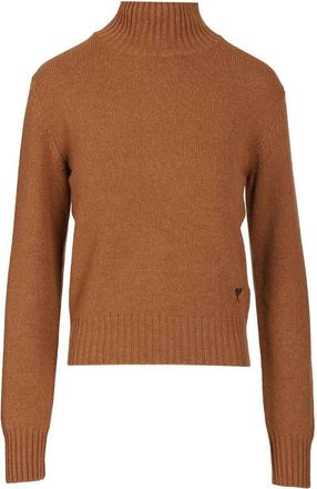Ami Pull Col Rond - Marron