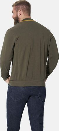 Jan Vanderstorm Langarm-Poloshirt LOKI mit Flachstrickkragen