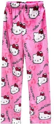 Generic Pantalon Pyjama Flanelle Femme Fille - Pyjama Femme Hiver Polaire Bas de Pyjama Chaud et Doux Impression de chat Ensembles de Pyjama V&ecirc;tements de D&eacute;te