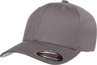 Flexfit Cotton Twill Fitted Cap Casquette de Baseball, Gris, S/M Homme