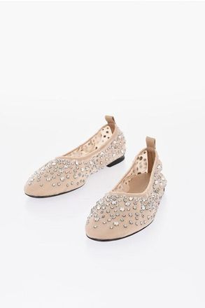 Tory Burch Sheer Ballet Flats with Rhinestones size 38,5