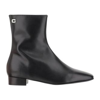 Carel Schwarze Leder-Stiefeletten mit Logo - - Shoes - Damen - Schwarzk - 38 1/2 EU