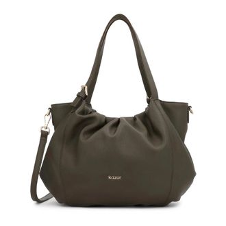 Kazar Olivgr&uuml;ne Handtasche mit lockerem abgerundetem Schnitt - - Bags - Damen - Gr&uuml;n - ONE SIZE