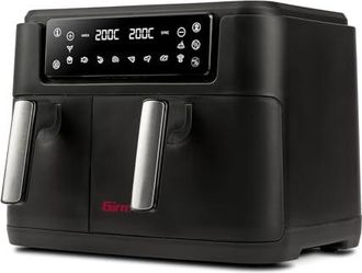 Girmi FG26 Ecofrit Bis Luftfritteuse, 2400 W, 9 Liter, antihaftbeschichtete Behälter, digitales Display, BPA/PFOA Safe, 2 separate Kochzonen, inklusive Reze