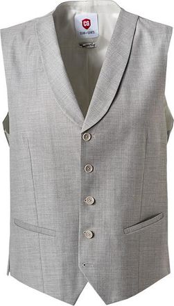 CG - Club of Gents Herren Weste grau meliert Slim Fit