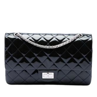 Chanel Sac bandouli&egrave;re vintage Chanel &agrave; double rabat Pre-owned - Femme - Pre-owned - Bleu - Taille: ONE Size