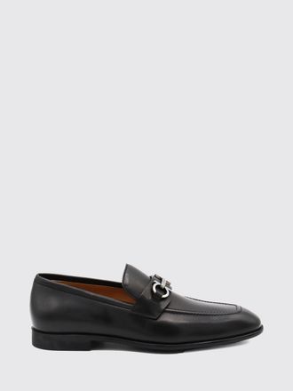 Ferragamo Mocassins penny en cuir de veau avec logo Gancini m&eacute;tallique