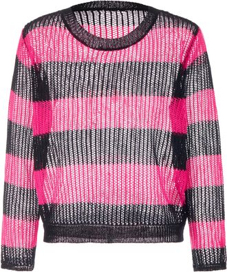 Mymo Pullover Frauen schwarz rosa
