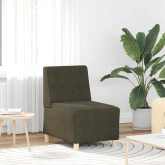 vidaXL Unité de Sofa Modulaire Sans Accoudoirs Vert armée vidaXL