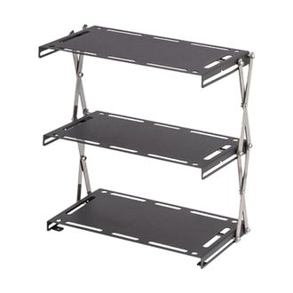 Generic Camping-Rack mit 3 Ebenen, zusammenklappbar, f&uuml;r Camping, Picknick, Hof, Grill, Innen- und Au&szlig;enbereich